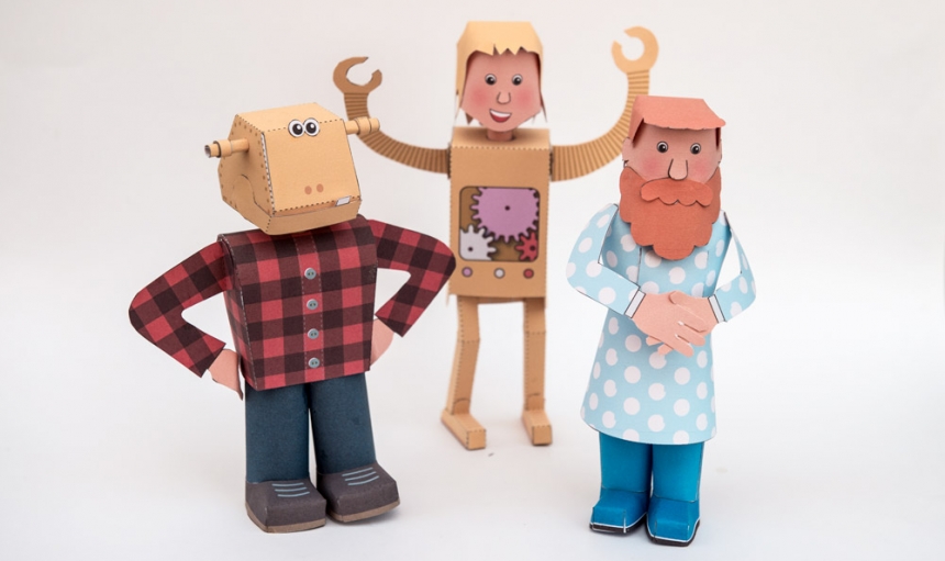 Interchangeable Paper Characters to Download and Make – Rob Ives