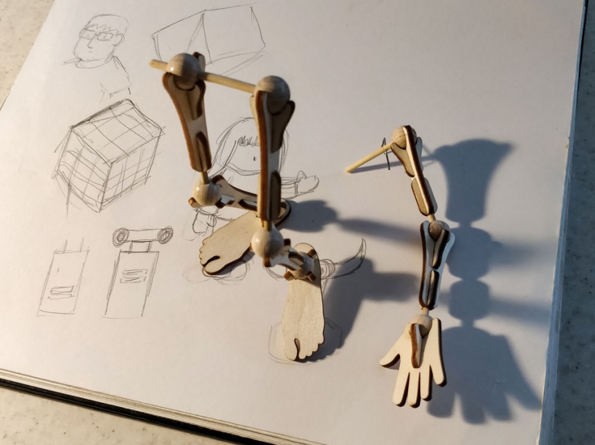 Laser-cut Poseable Person First Draft – Rob Ives