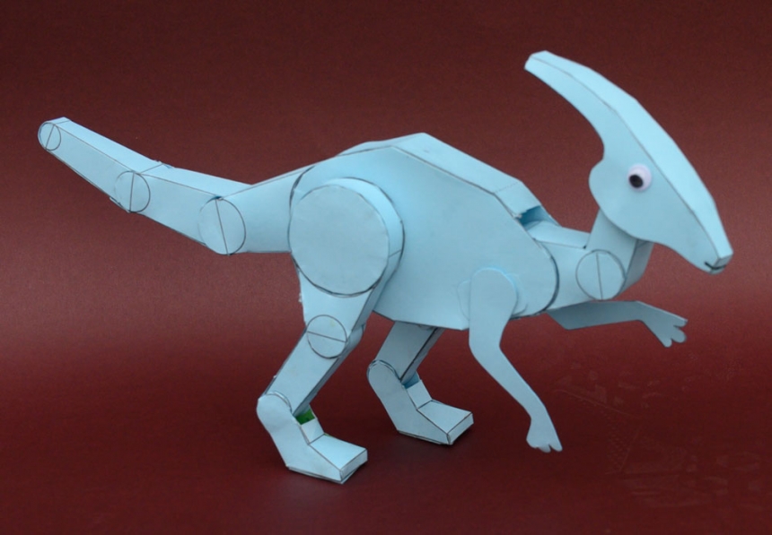 Prototype Poseable Parasaurolophus – Rob Ives